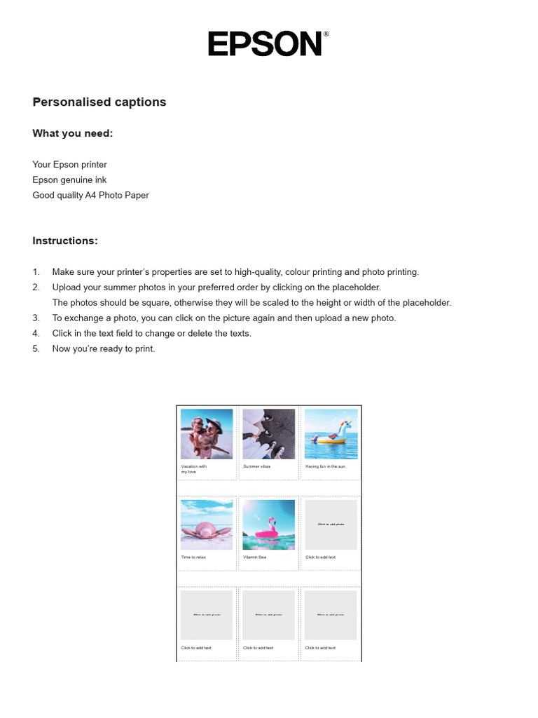 Personalised Captions Uk PDF | PDF | Printer (Computing) | Chess Theory