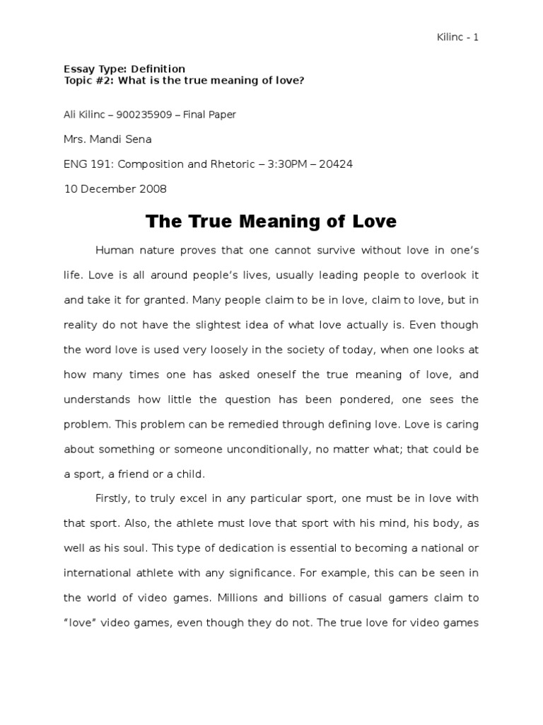 Defining the True Meaning of Love | PDF | Sports | Video Games