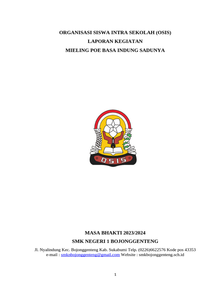 Laporan Kegiatan Mieling Poe Basa Indung | PDF