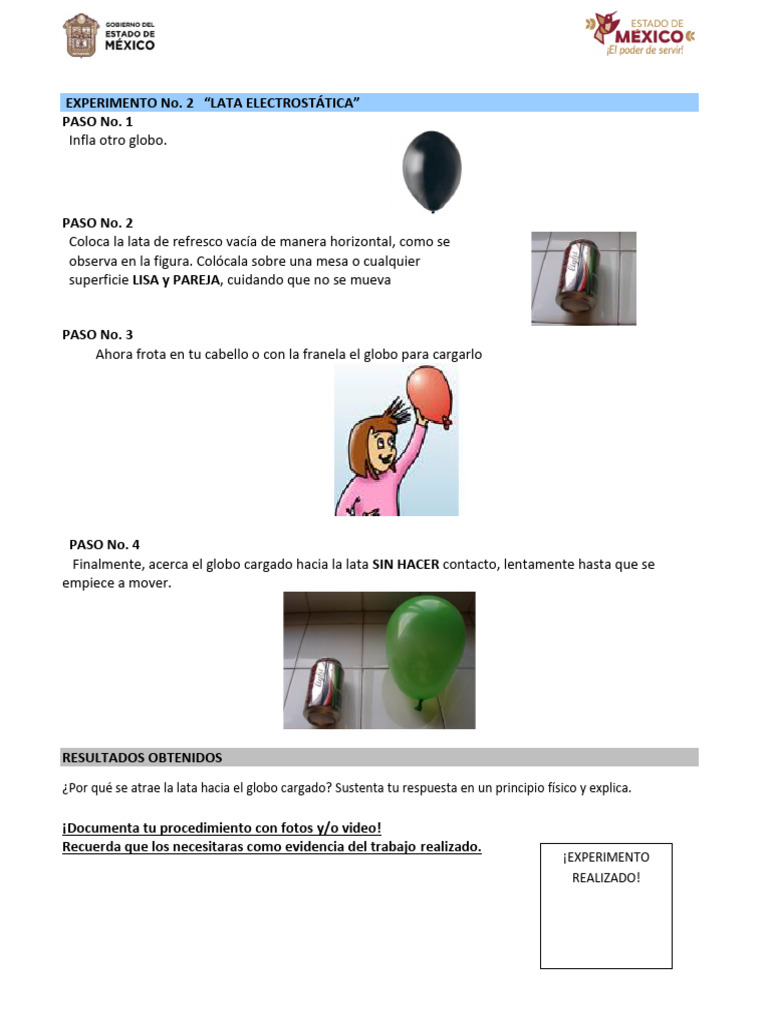 PRACTICA ELECTROSTATICA 3a Parte | PDF