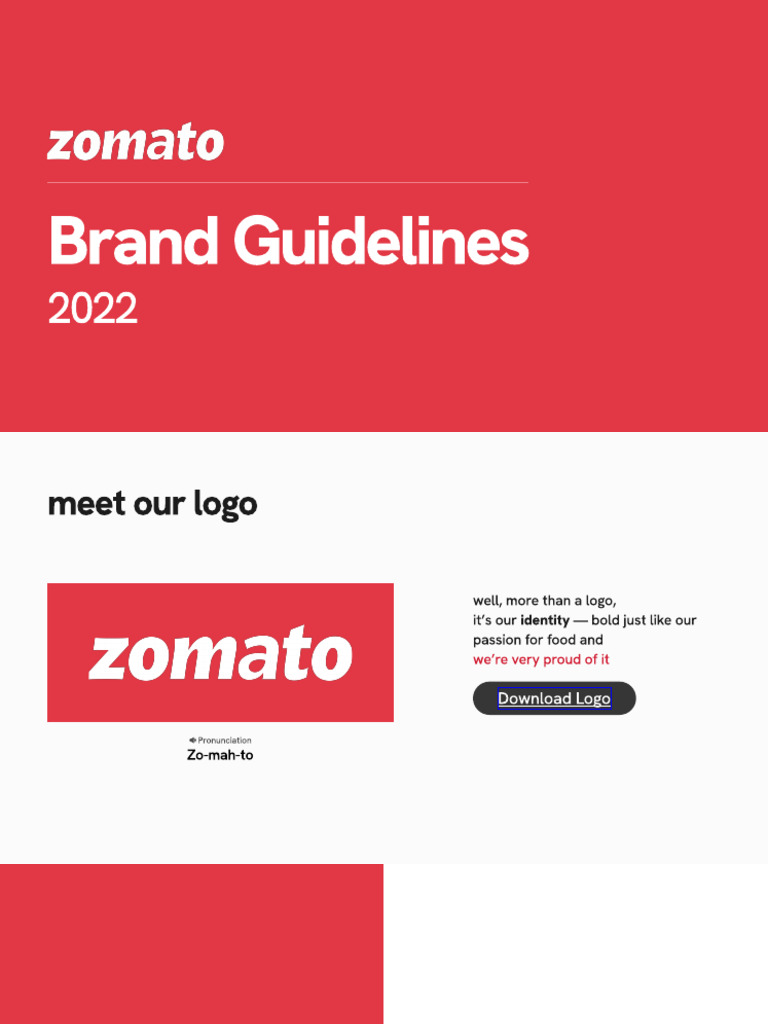Zomato Brand Guidelines Overview | PDF | Logos | Text