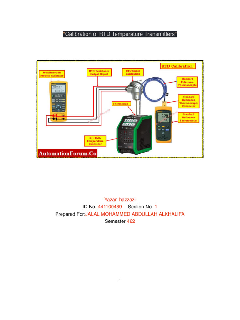 RTD Temperature Transmitter Calibration | PDF | Calibration | Temperature