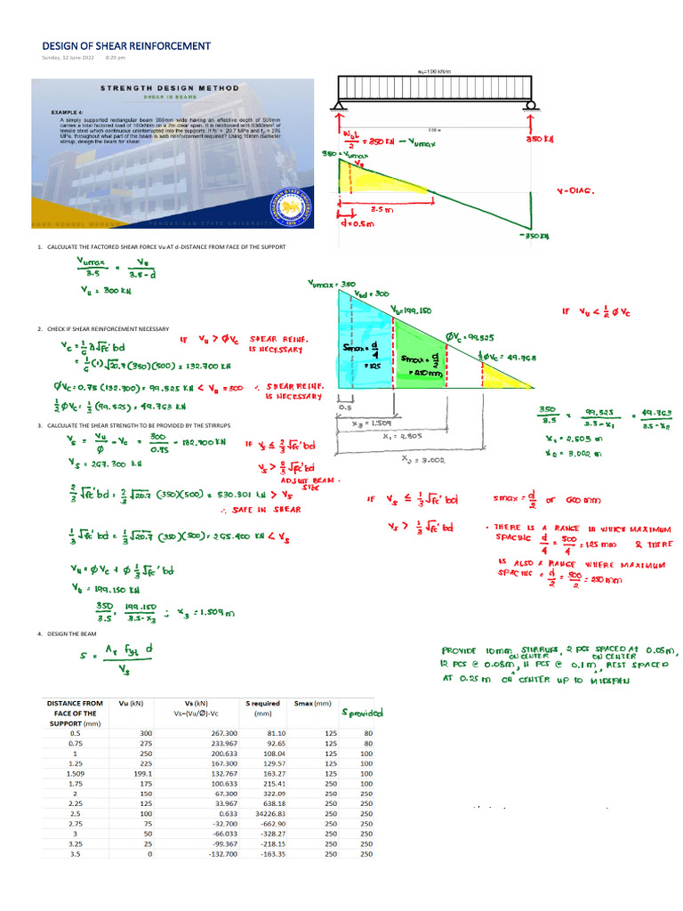Design of Shear Reinforcement | PDF