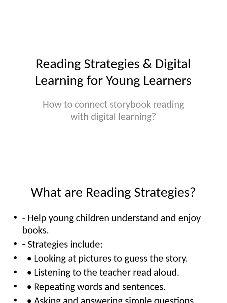 Reading Strategies Digital Learning | PDF