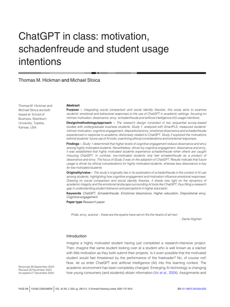 Emotional Responses to ChatGPT in Education | PDF | Factor Analysis ...