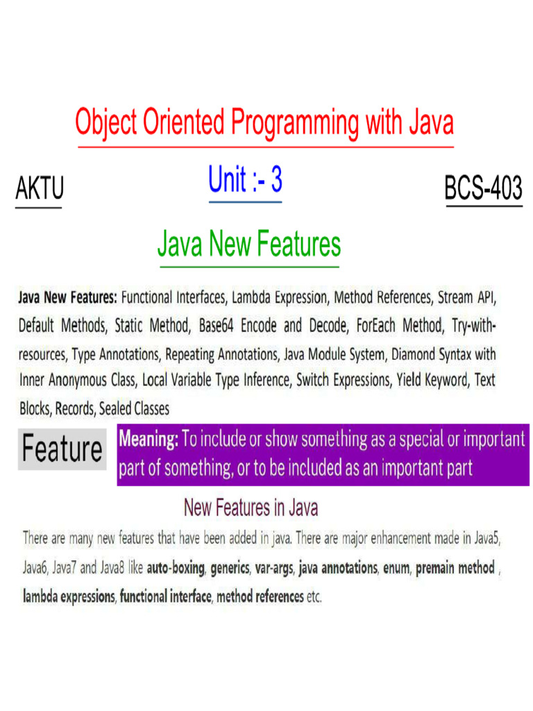 Java Unit 3 | PDF