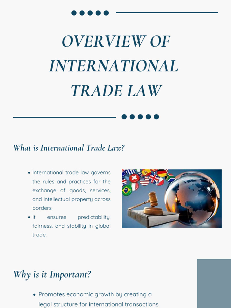 Overview of International Trade Law | PDF | Business Law | Private Law