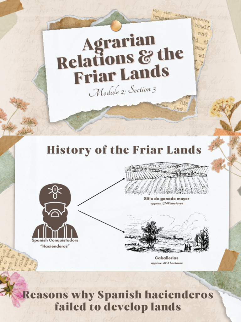 Agrarian Relations and Friar Lands History | PDF | Former Spanish ...