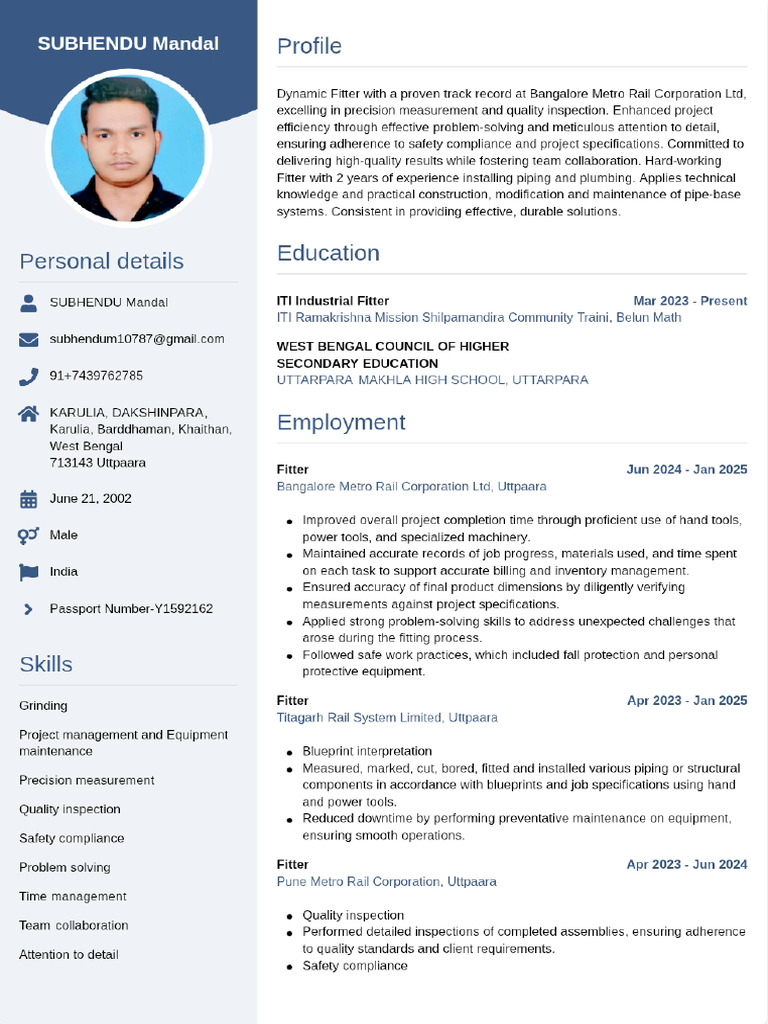 Subhendu Mandal CV | PDF