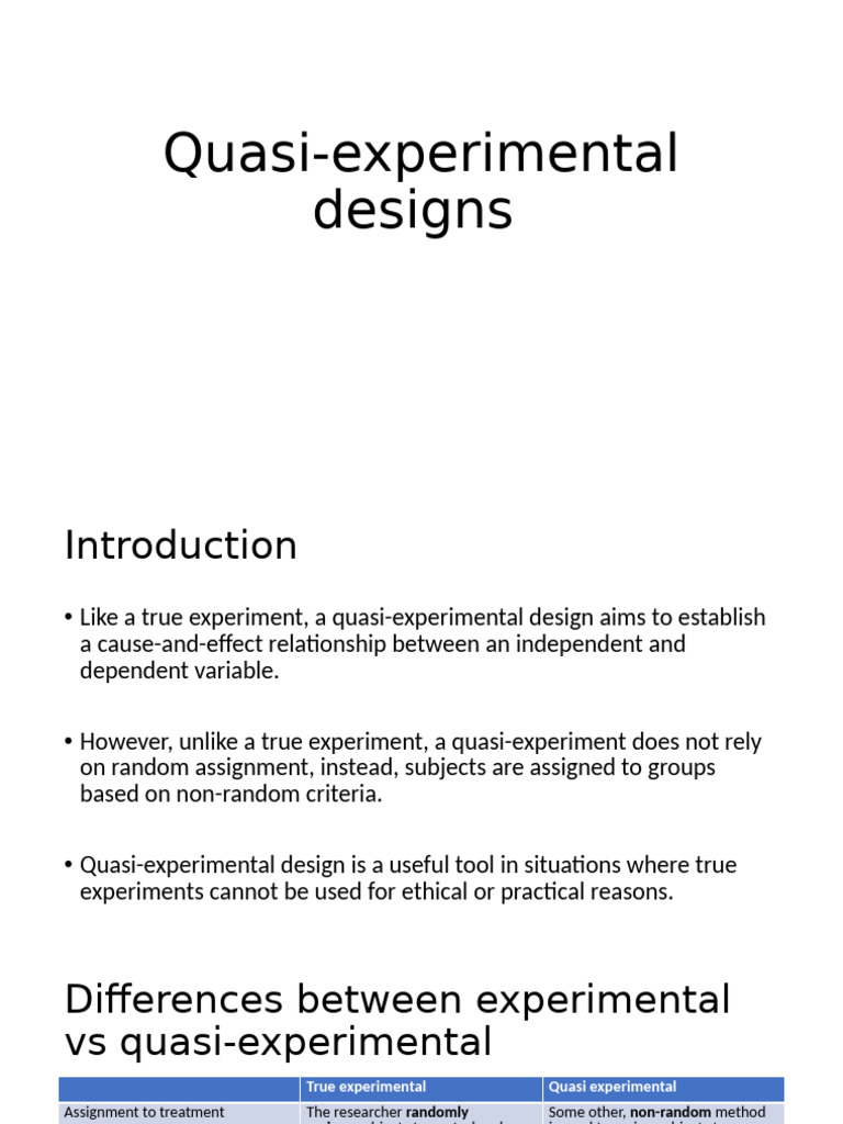Quasi Experimental Designs | PDF | Statistics | Statistical Theory