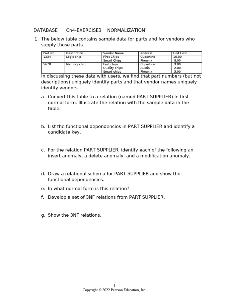 Database Ch4 20250605 Example3 Normalization Student | PDF