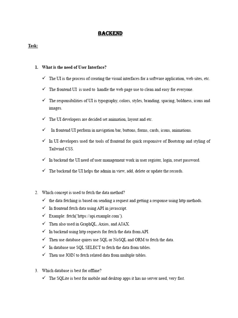 Backend | PDF | World Wide Web | Internet & Web