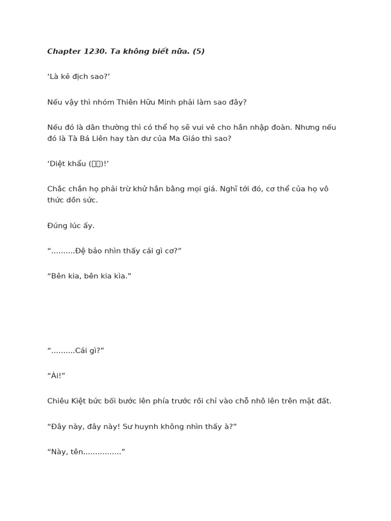 Chapter 1230. Ta không biết nữa. | PDF