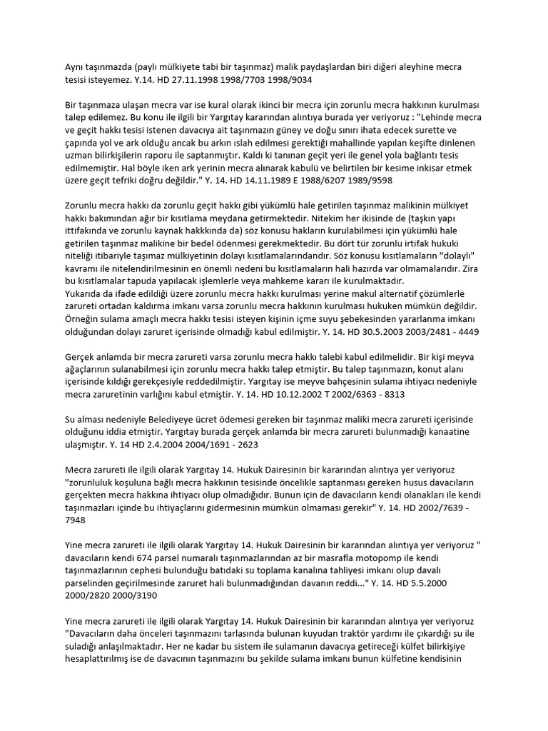 Zorunlu Mecra Hakkı 2 | PDF