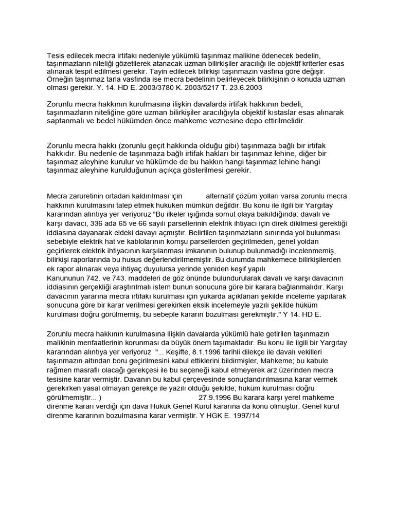 Zorunlu Mecra Hakkı 3 | PDF