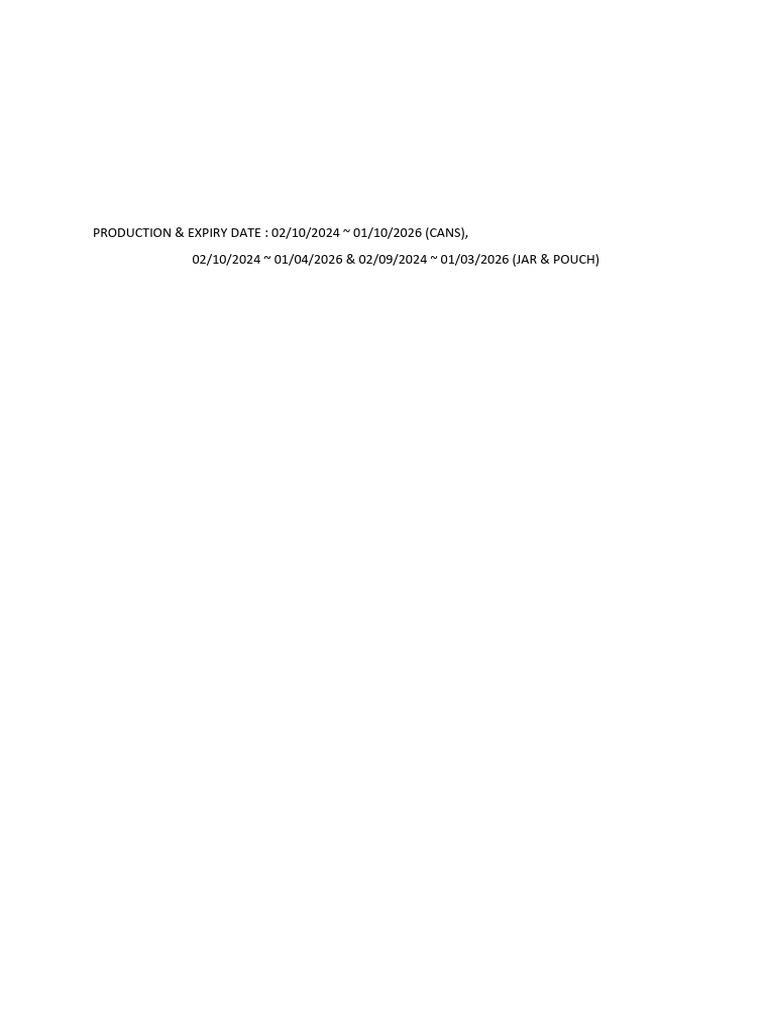 Production & Expiry Date | PDF