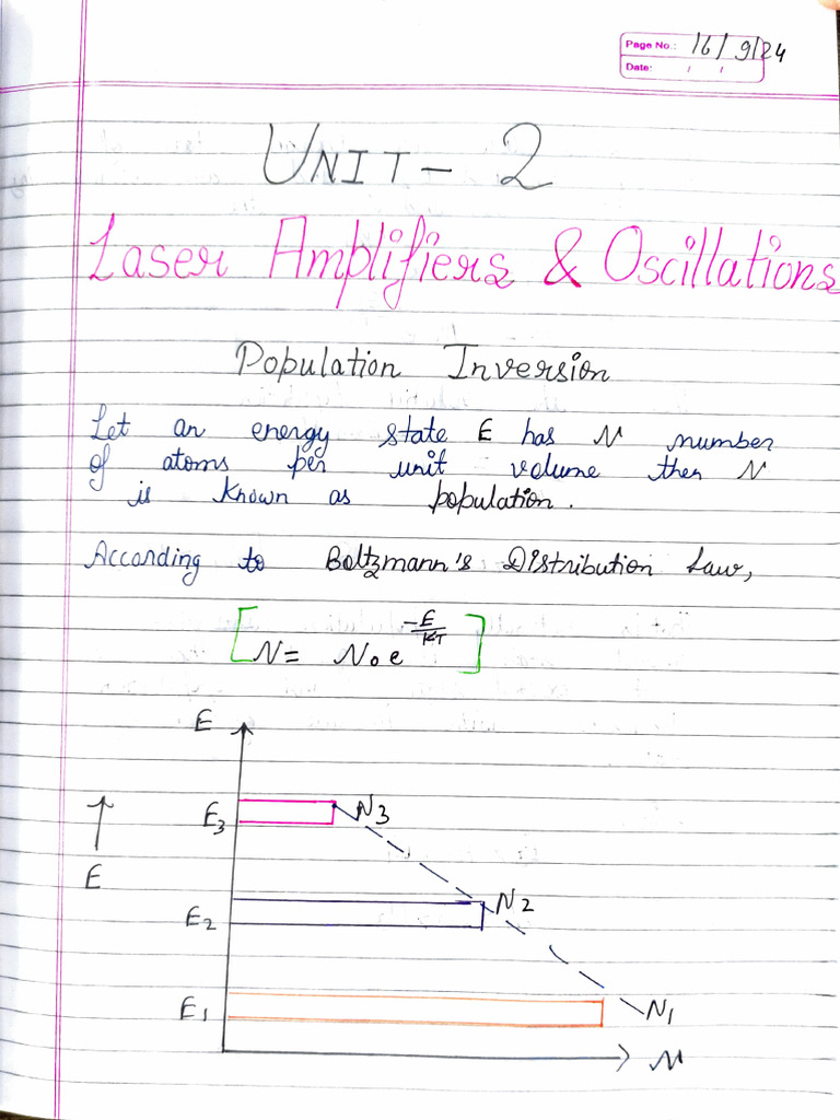 Laser Unit 2 Notes 1 | PDF
