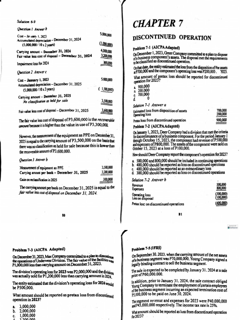 Discontinued Operation | PDF