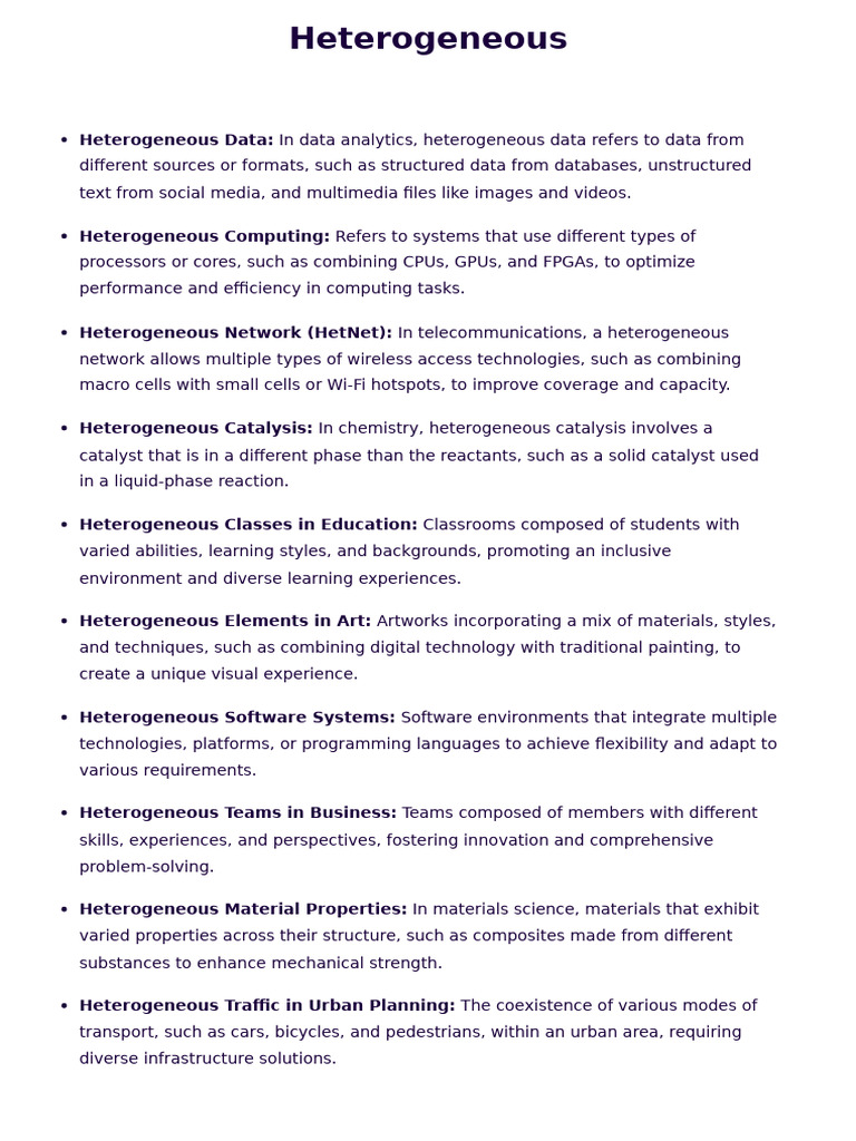 Heterogeneous | PDF