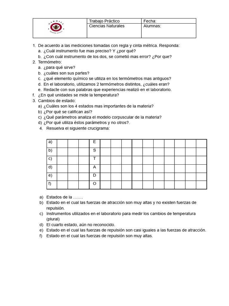 Instrumentos y Estados de la Materia | PDF