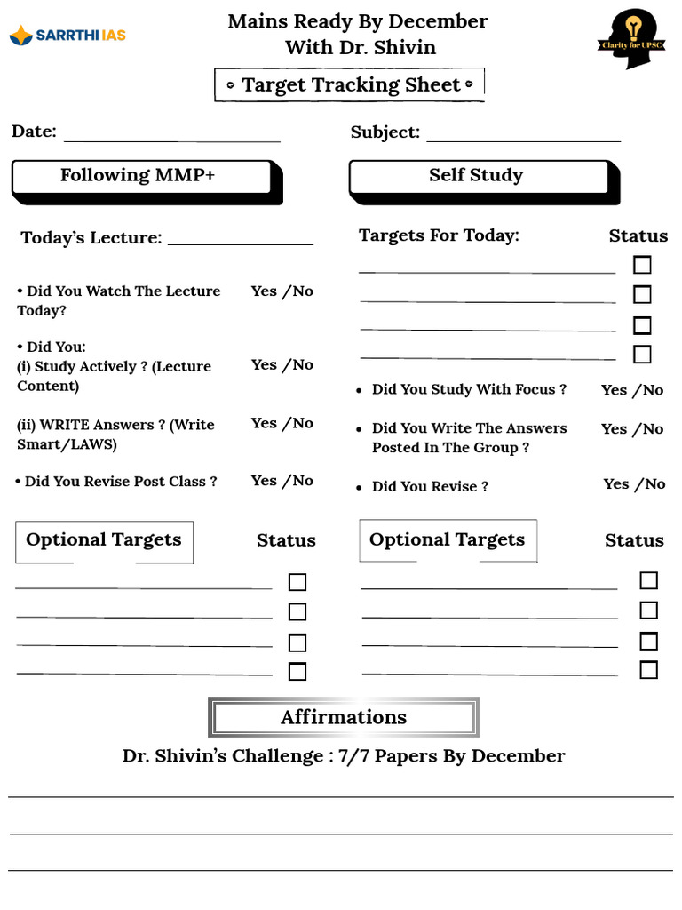 Target Tracking Sheet - Mains Ready by December - 250707 - 101647 | PDF