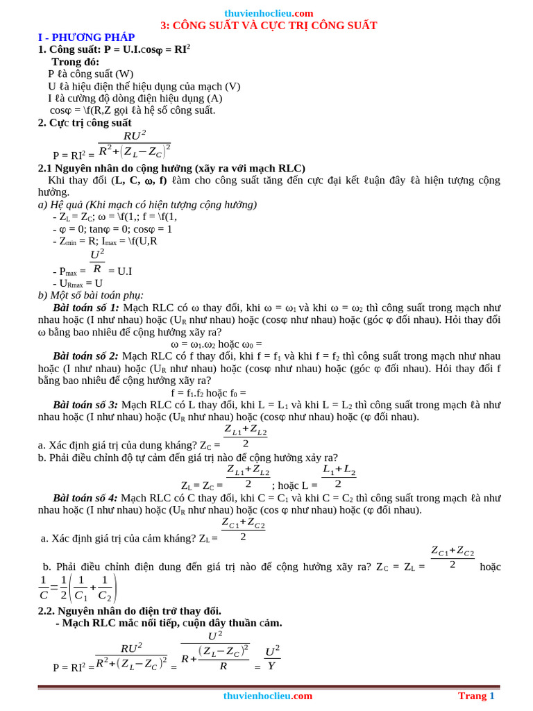 c4 DONG DIEN XOAY CHIEU Bai 3 | PDF