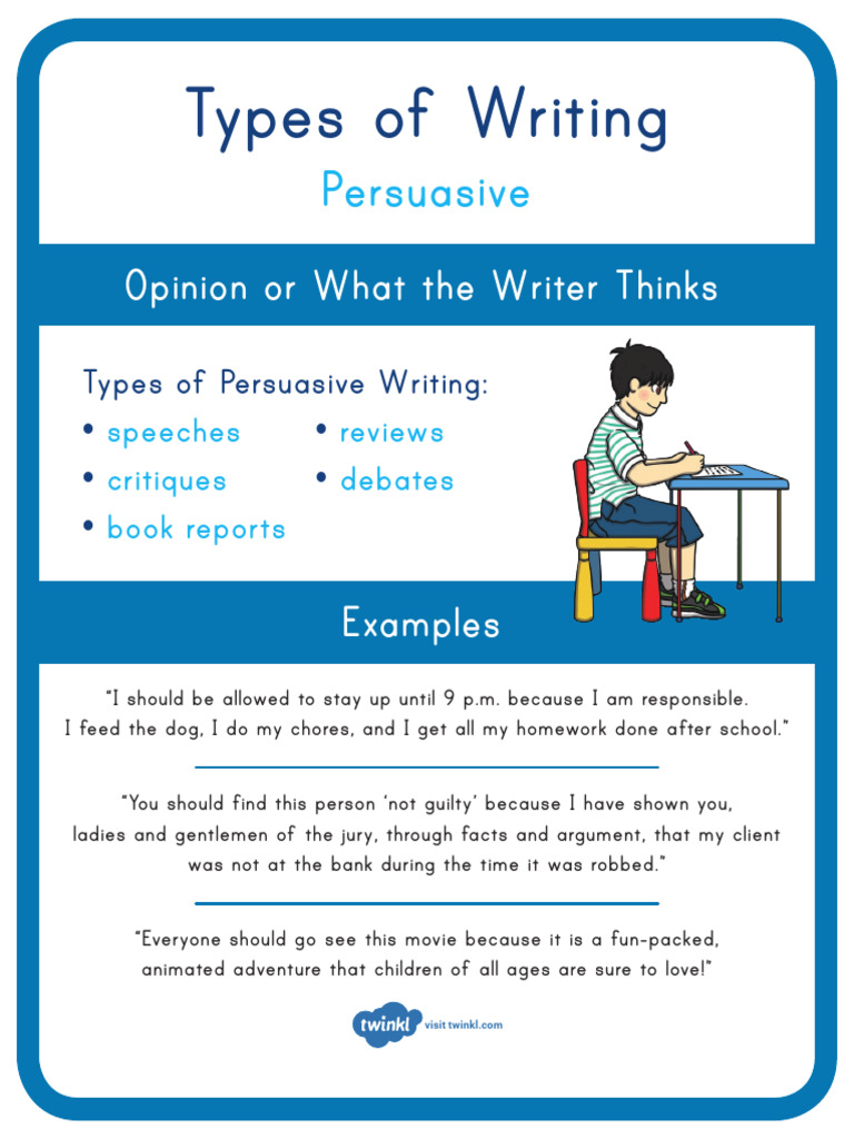 Types of Persuasive Writing Explained | PDF