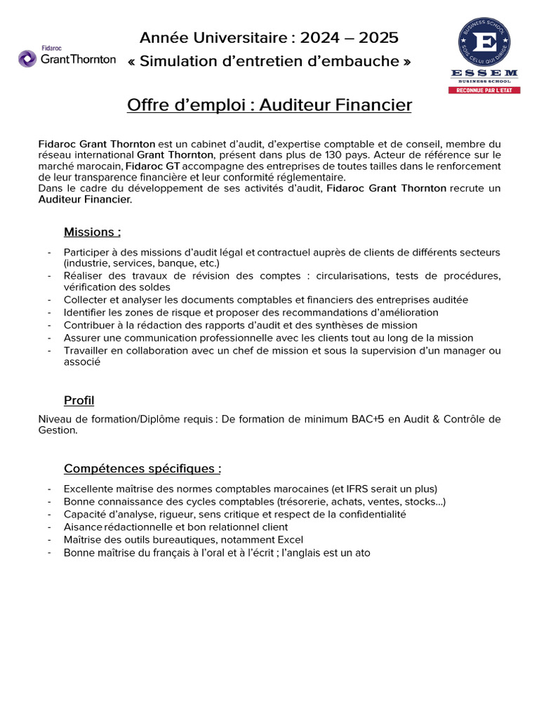 Auditeur Financier | PDF