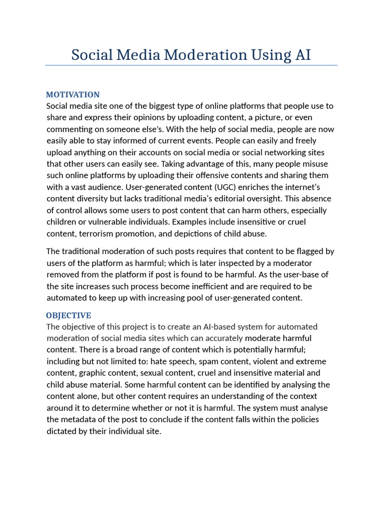 AI-Powered Social Media Moderation | PDF | Social Media | Popular ...