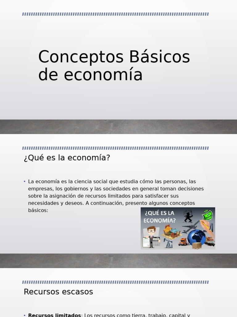 Conceptos Básicos de Economía | PDF