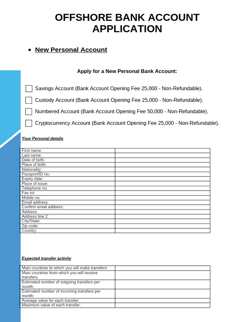 Offshore Bank Account Application | PDF | Arbitration | Justice