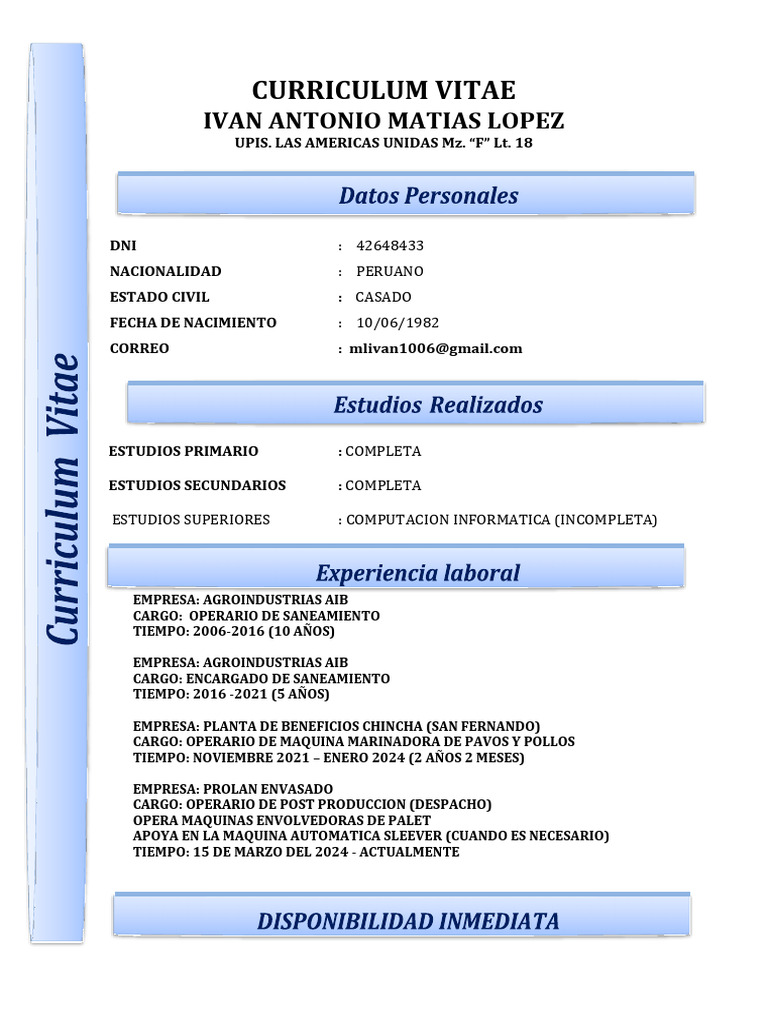 C.V. Ivan Matias | PDF