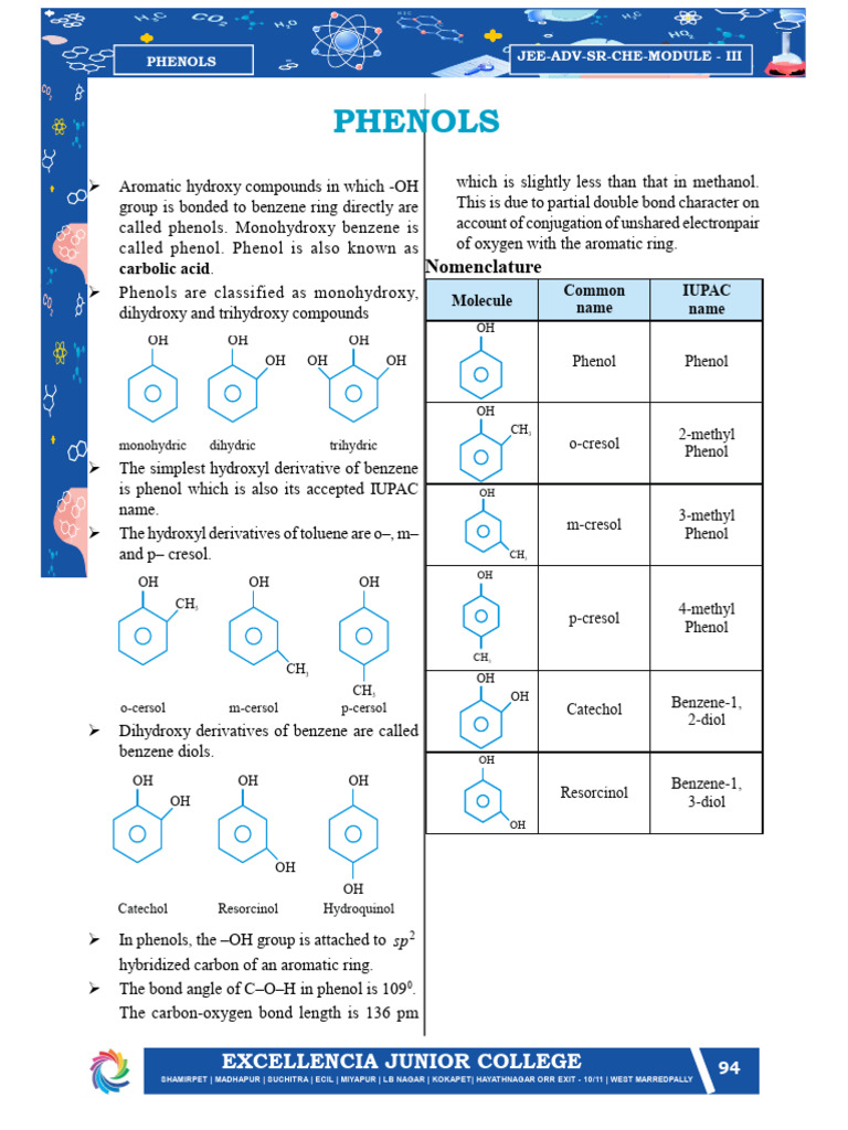 Understanding Phenols and Their Properties | PDF | Acid | Phenols