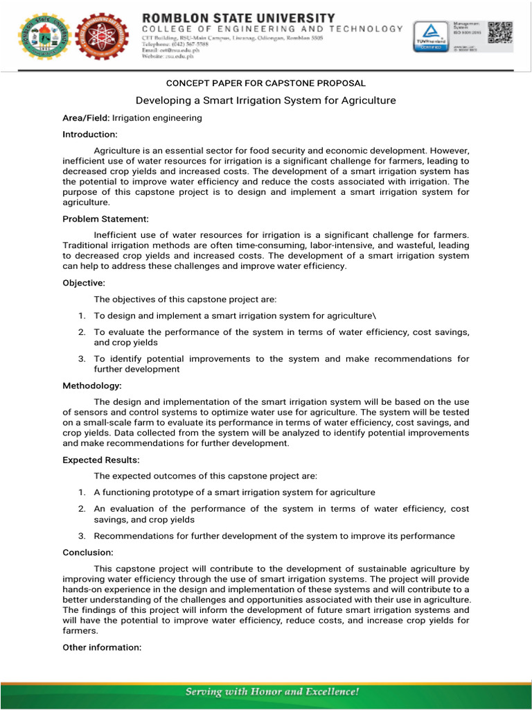 Concept Paper (Capstone) Sample Format | PDF