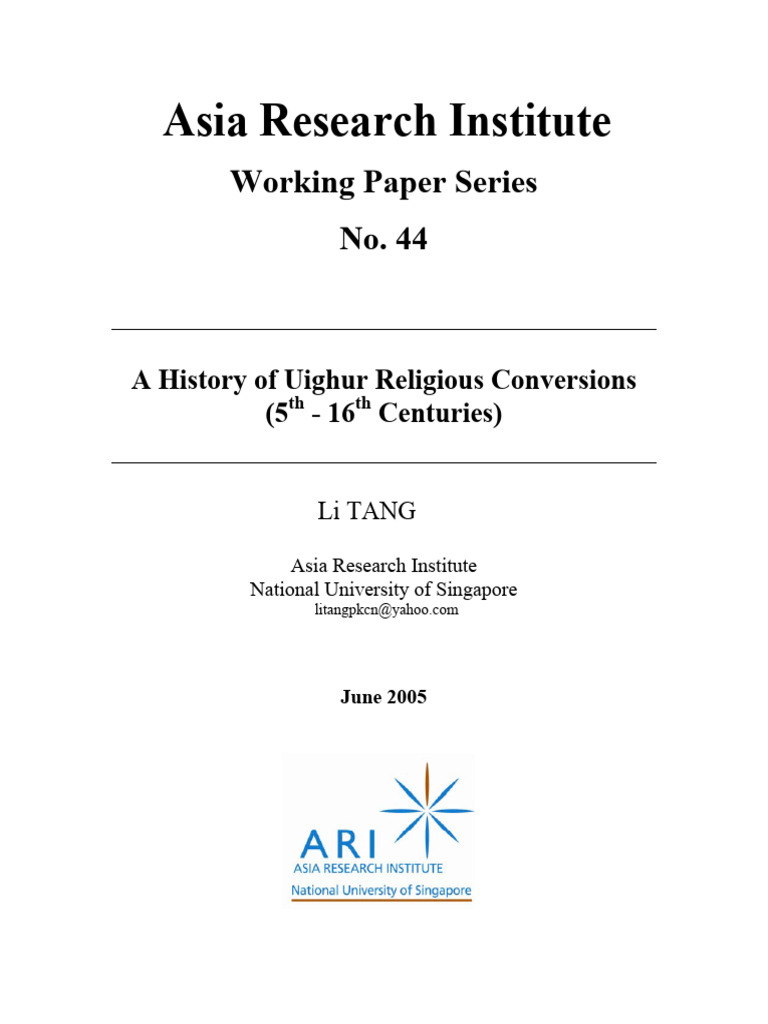 A History of Uighur Religious Conversion | PDF