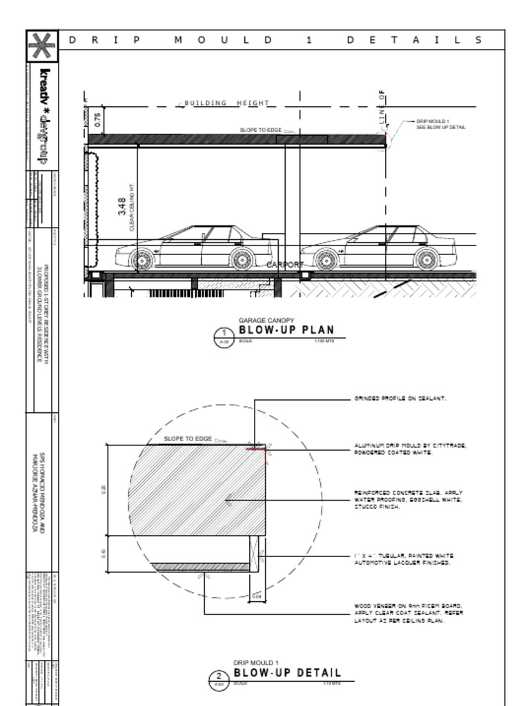Drip Mould Details for Canopy Design | PDF | Civil Engineering | Materials