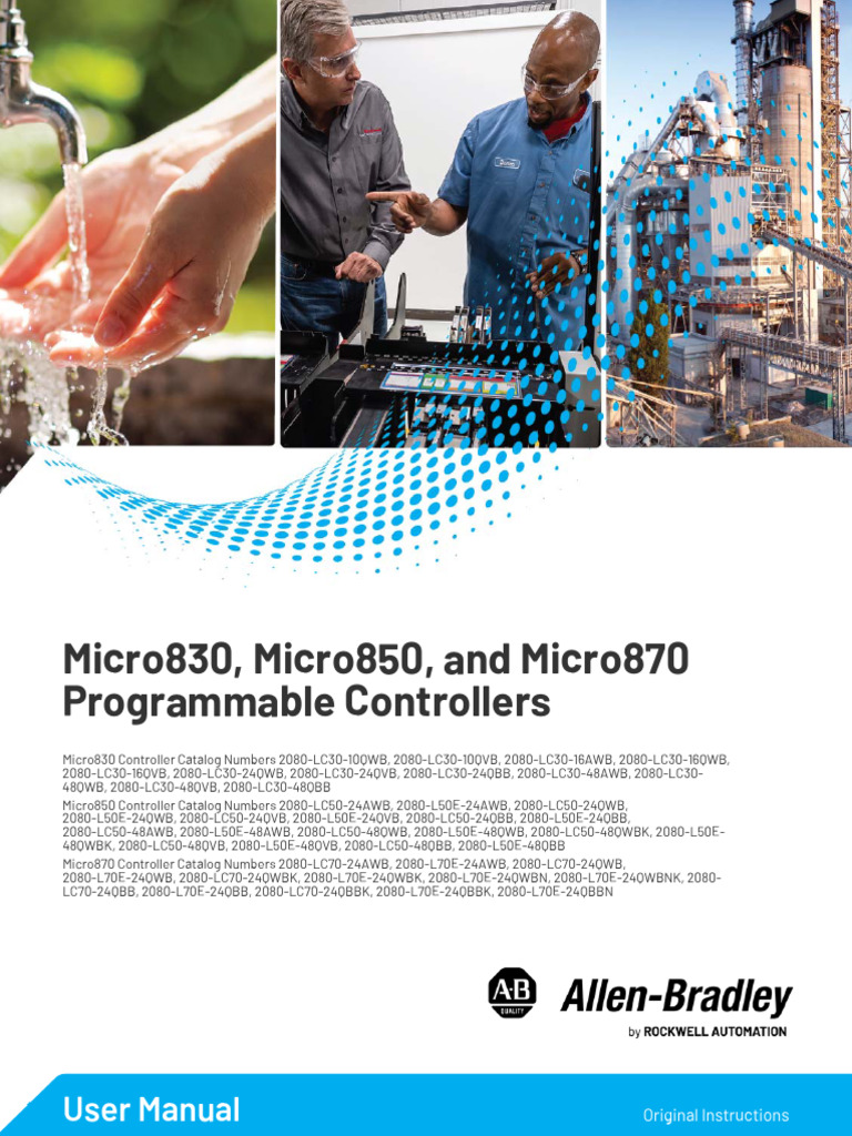 Micro830, Micro850, and Micro870 Programmable Controllers: User Manual ...