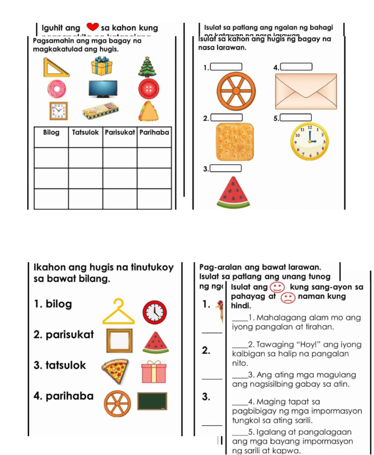 Worksheet For Grade 1 | PDF