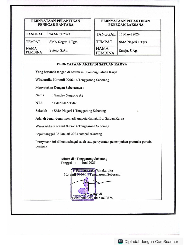 Surat Aktif Saka | PDF