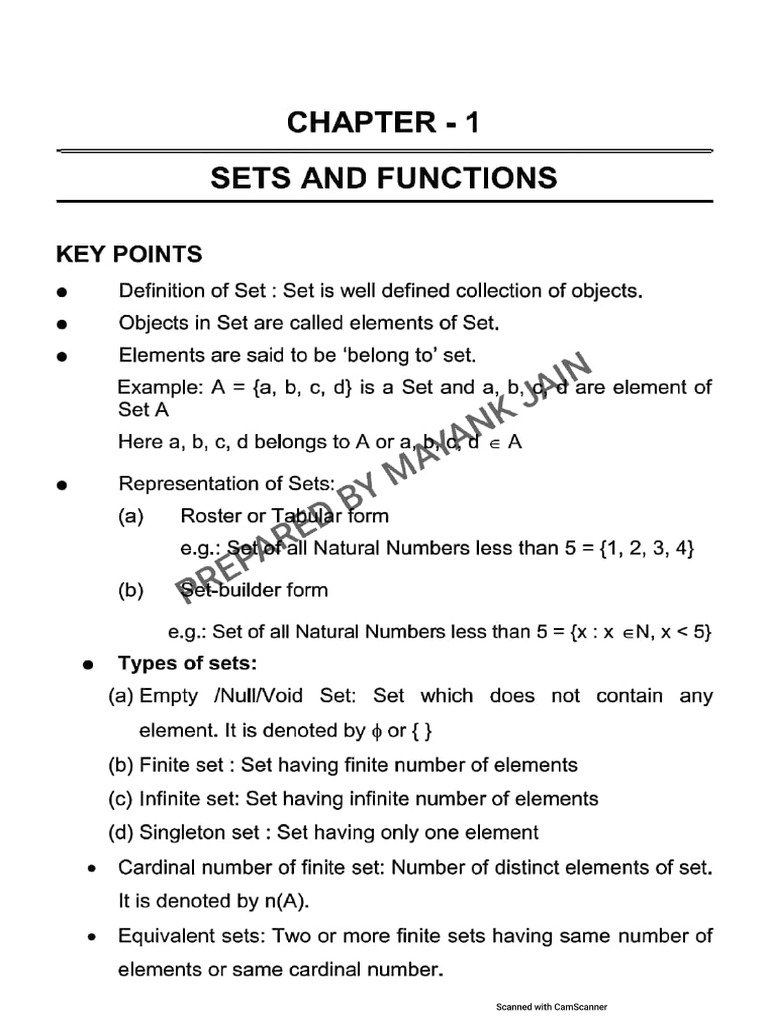Sets Worksheet | PDF