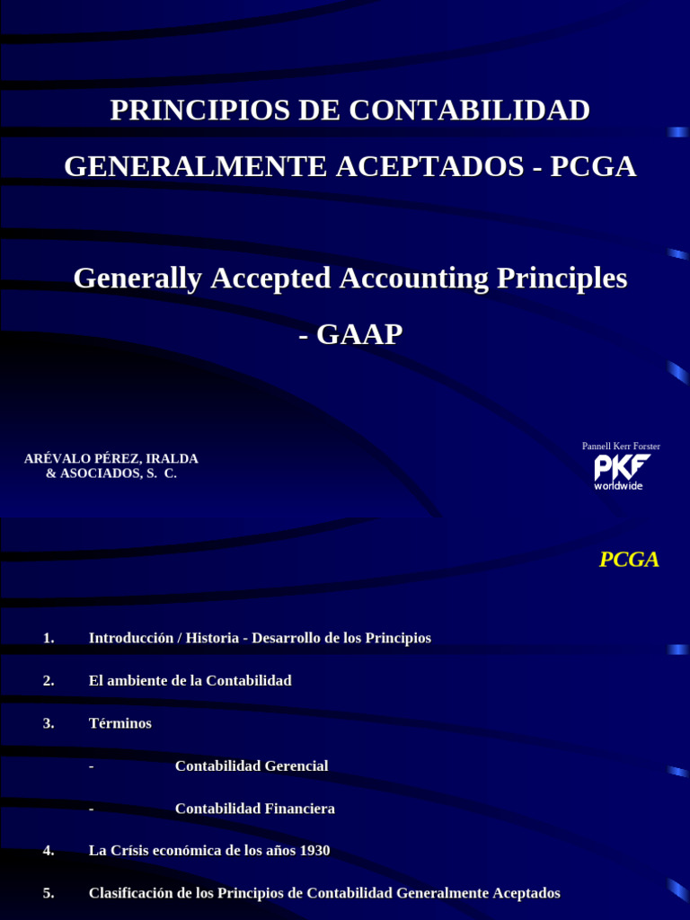 PCGA | PDF | Contabilidad | Estado financiero