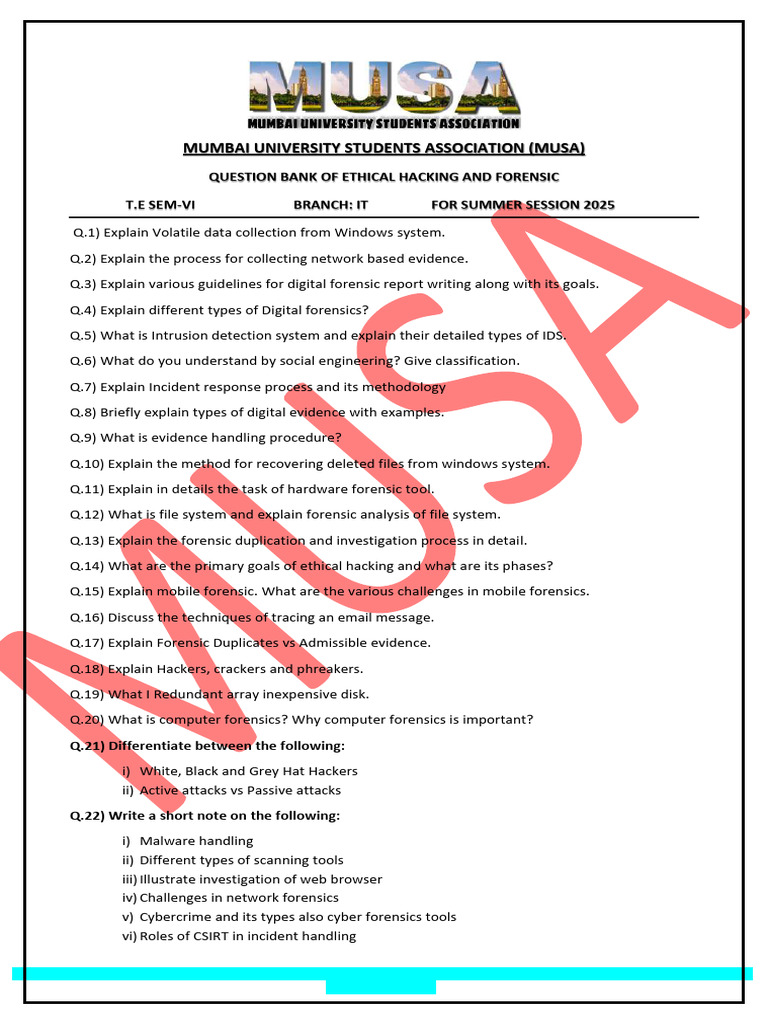 Ethical Hacking and Forensic | PDF | Security Hacker | Computer Forensics