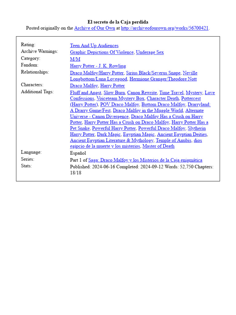 1 El - Secreto - de - La - Caja Perdida | PDF | Harry Potter