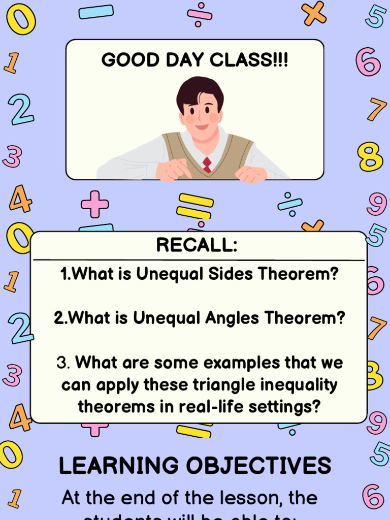 Lesson 3 Hinge Theorem and Converse of Hinge Theorem | PDF | Triangle | Euclid