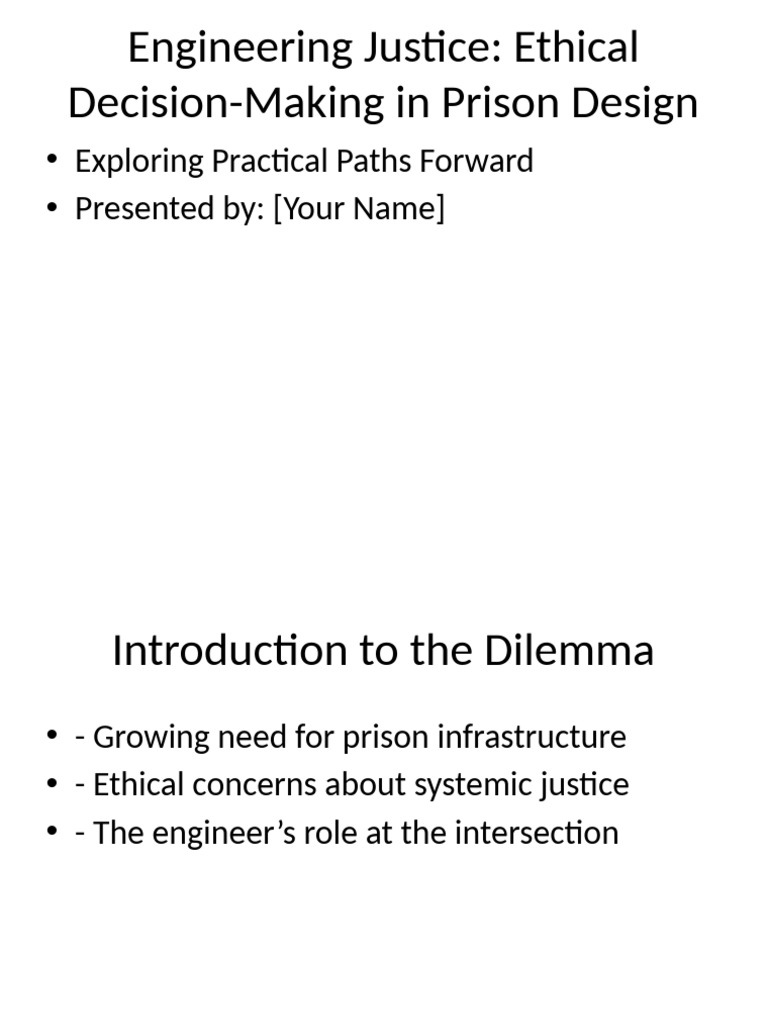 Ethical Prison Design Presentation | PDF