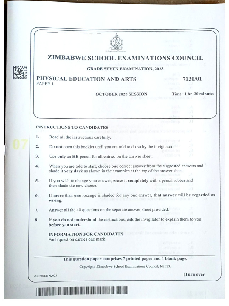 2023 Physical Education & Arts | PDF