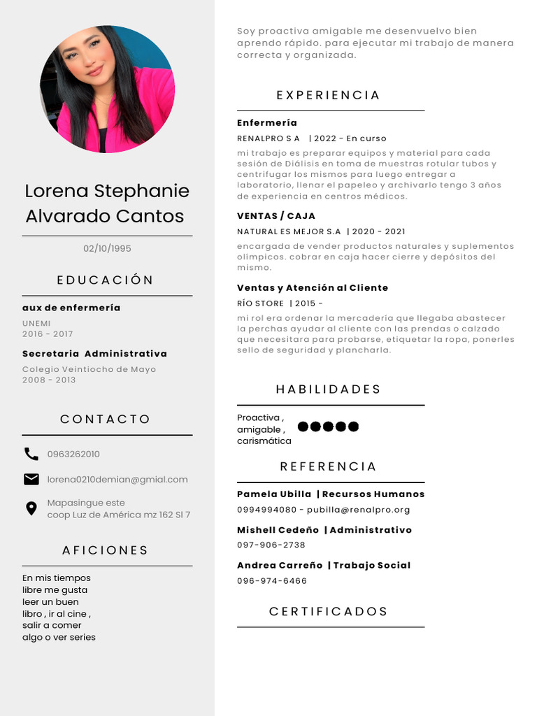 CV Auxi Lorena 2024 | PDF