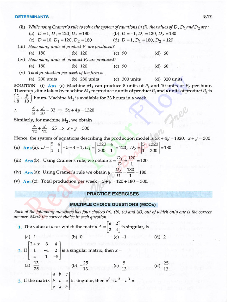 Determinant RD Sharma | PDF | Mathematical Analysis | Mathematics