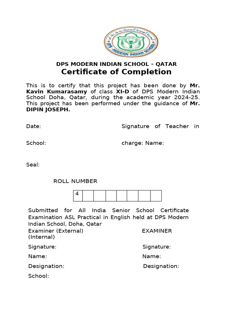 Certificate of Completion | PDF
