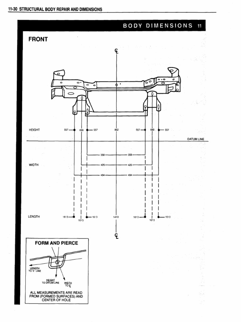Camaro and FJ40 Dimensions Overview | PDF